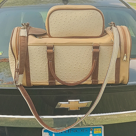 Bags | Handcrafted Leather Duffel Bag With Matching Travel Bag | Poshmark